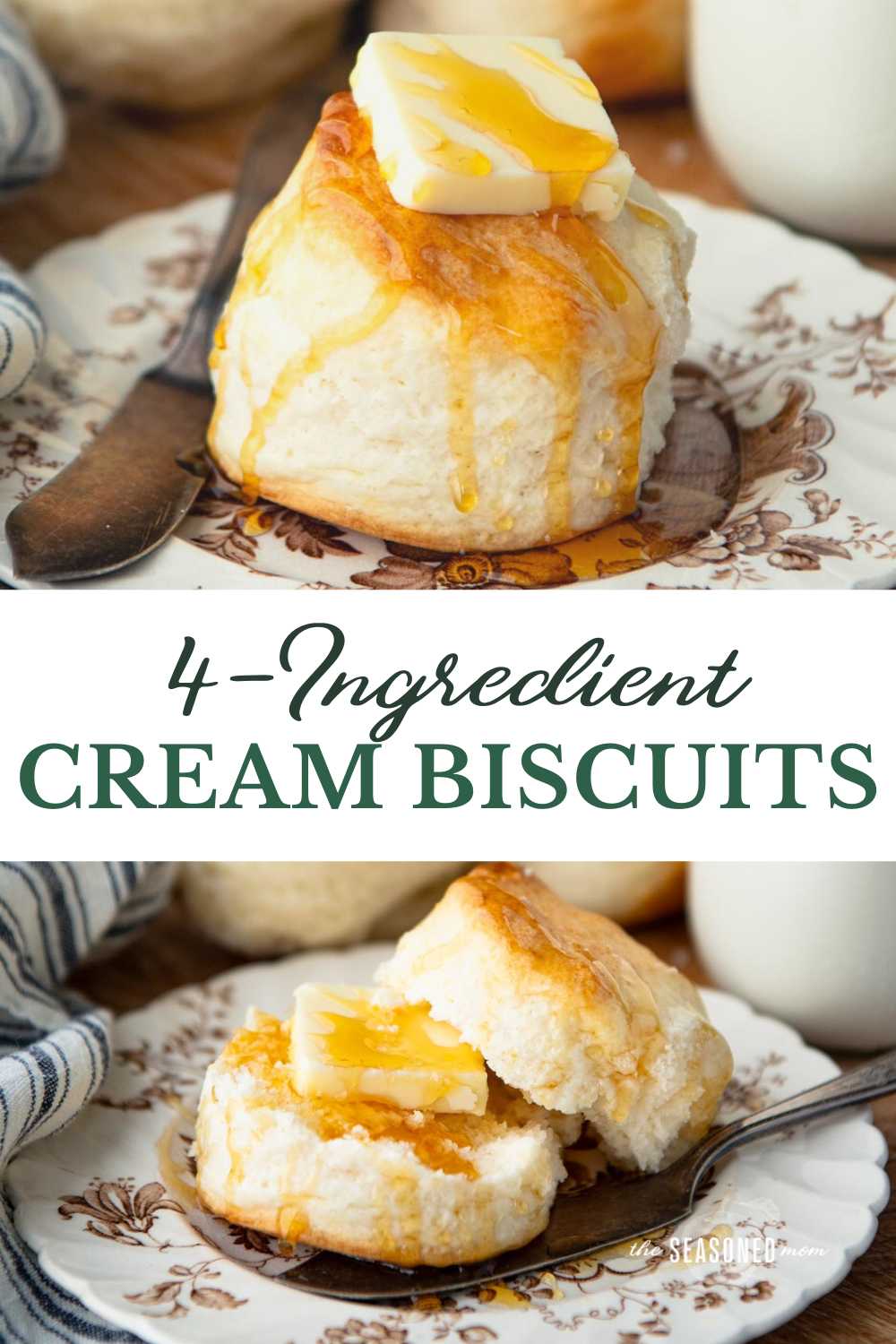 Cream Biscuits {Just 4 Ingredients!} - The Seasoned Mom