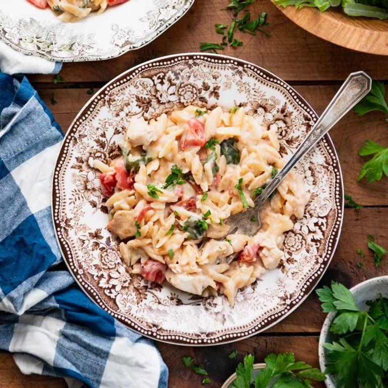 Tuscan Chicken Pasta (Dump-and-Bake!) - The Seasoned Mom