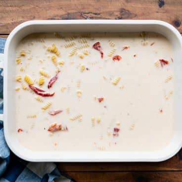 Dump-and-Bake Sun Dried Tomato Pasta - The Seasoned Mom