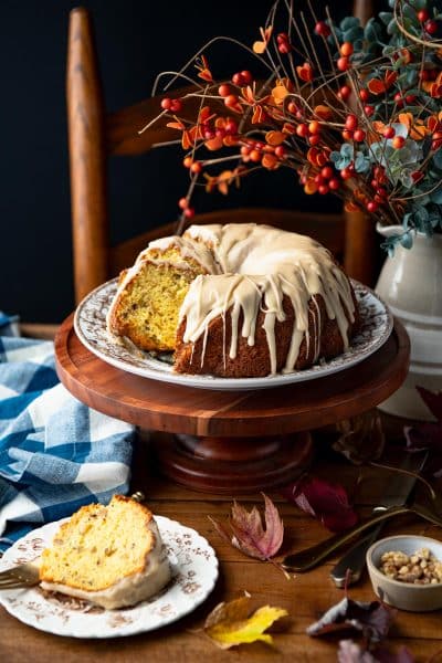 Maple Walnut Cake {with Cake Mix!} - The Seasoned Mom