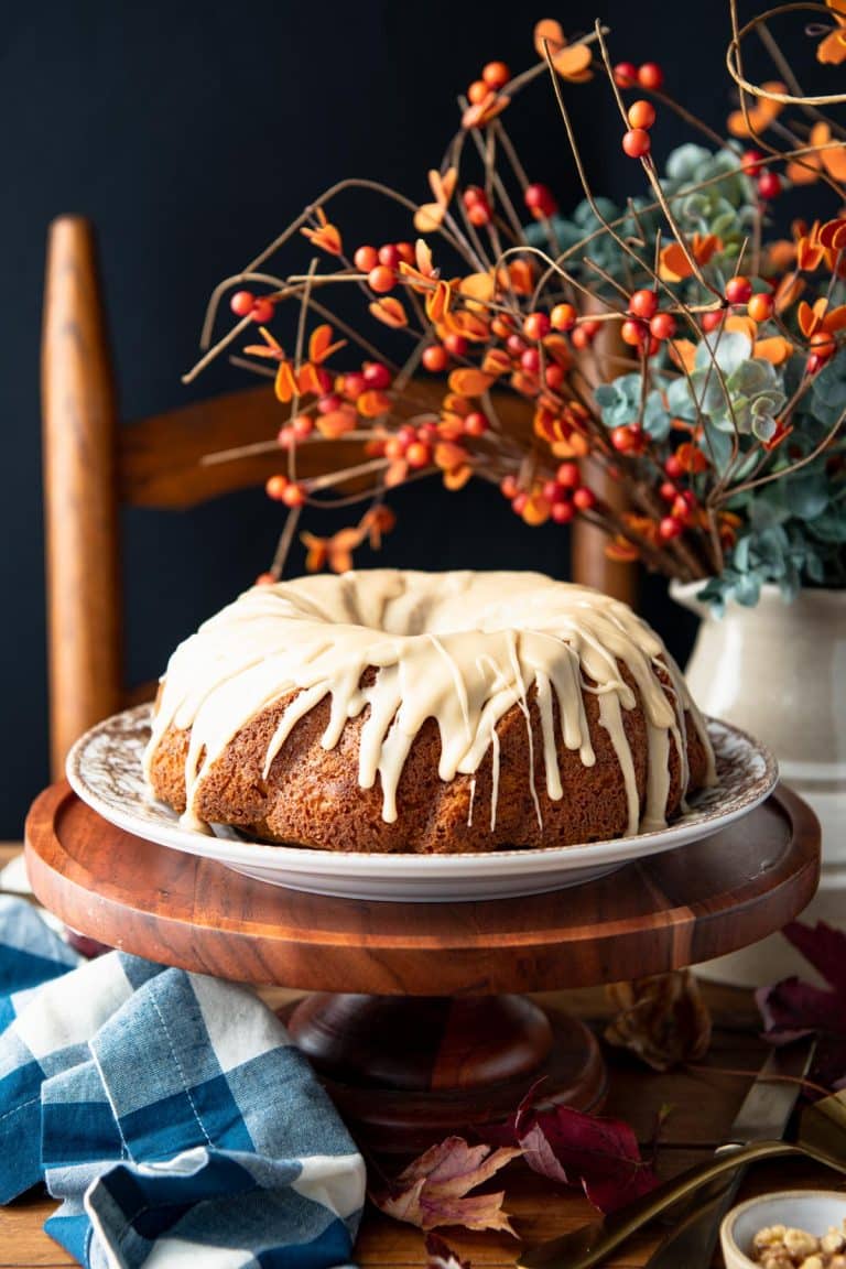 Maple Walnut Cake {with Cake Mix!} - The Seasoned Mom