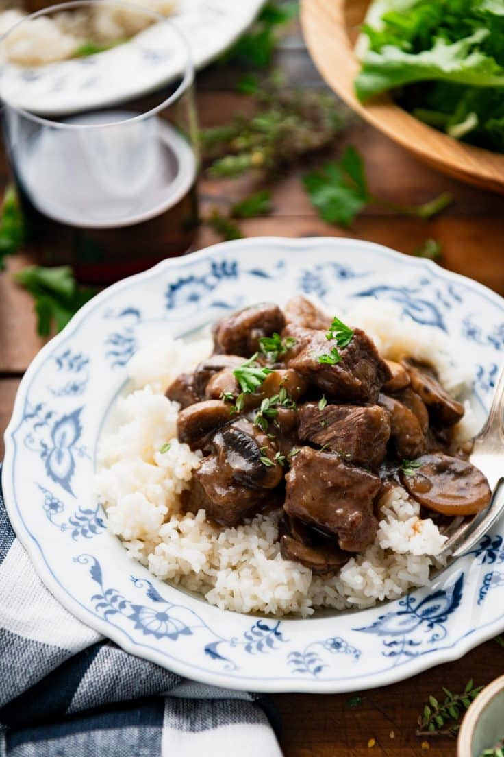 Southern Beef Tips and Rice - The Seasoned Mom