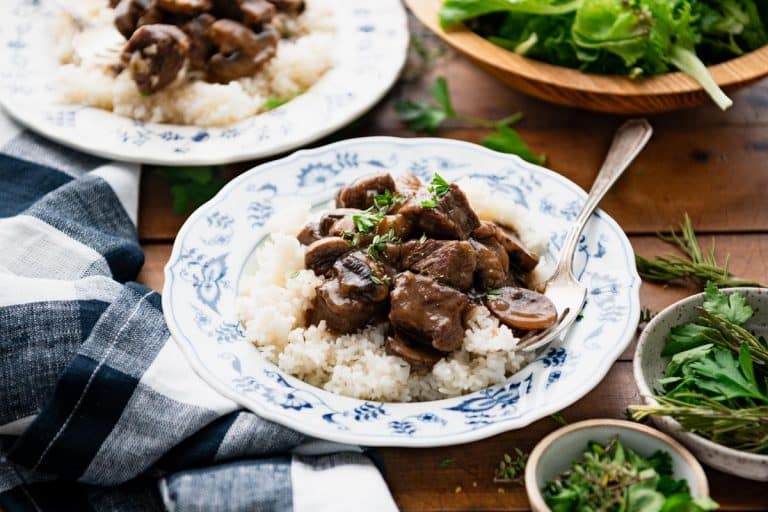 Southern Beef Tips and Rice - The Seasoned Mom