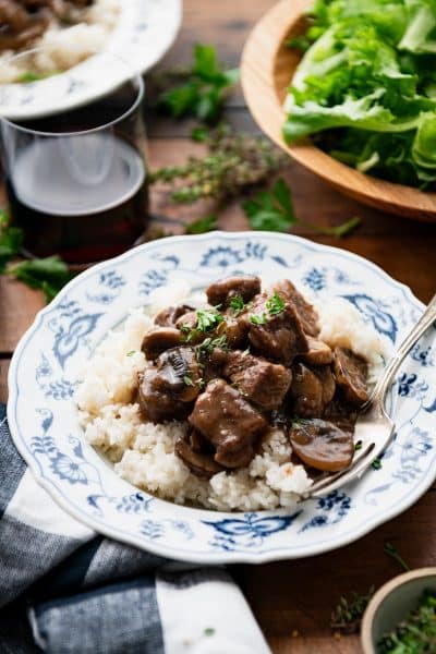 Southern Beef Tips and Rice - The Seasoned Mom