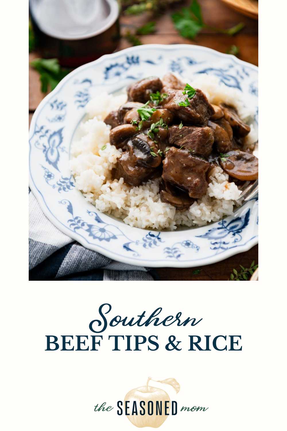 Southern Beef Tips and Rice - The Seasoned Mom
