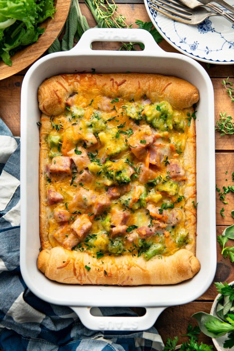 Crescent Roll Ham and Broccoli Casserole - The Seasoned Mom