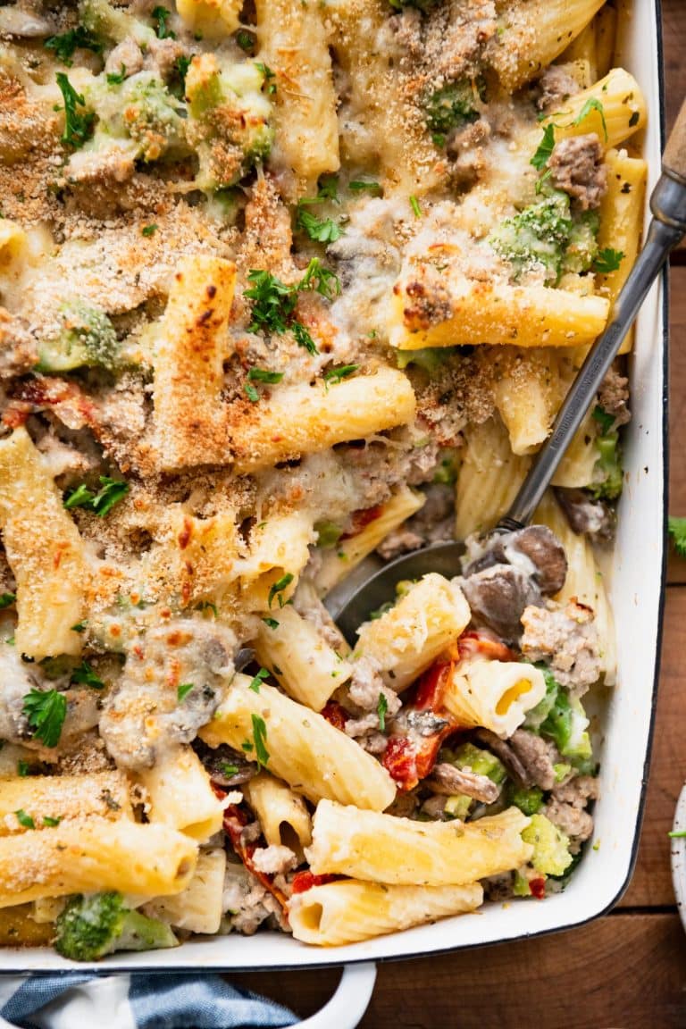 Ground Turkey Pasta Bake - The Seasoned Mom