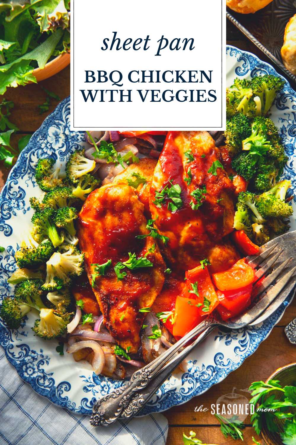 BBQ Sheet Pan Chicken and Veggies - The Seasoned Mom
