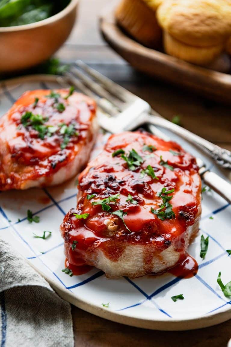 4-Ingredient Apricot Glazed Pork Chops - The Seasoned Mom