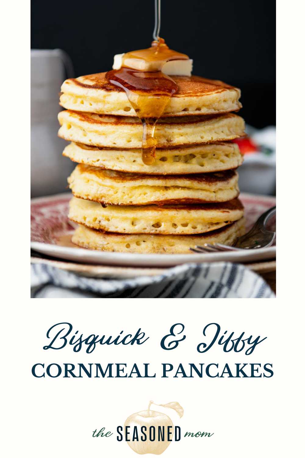 Jiffy Cornmeal Pancakes (Quick + Easy) - The Seasoned Mom