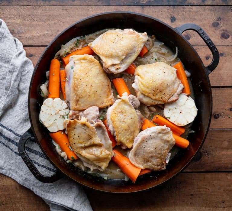 Braised Chicken Thighs with Gravy - The Seasoned Mom