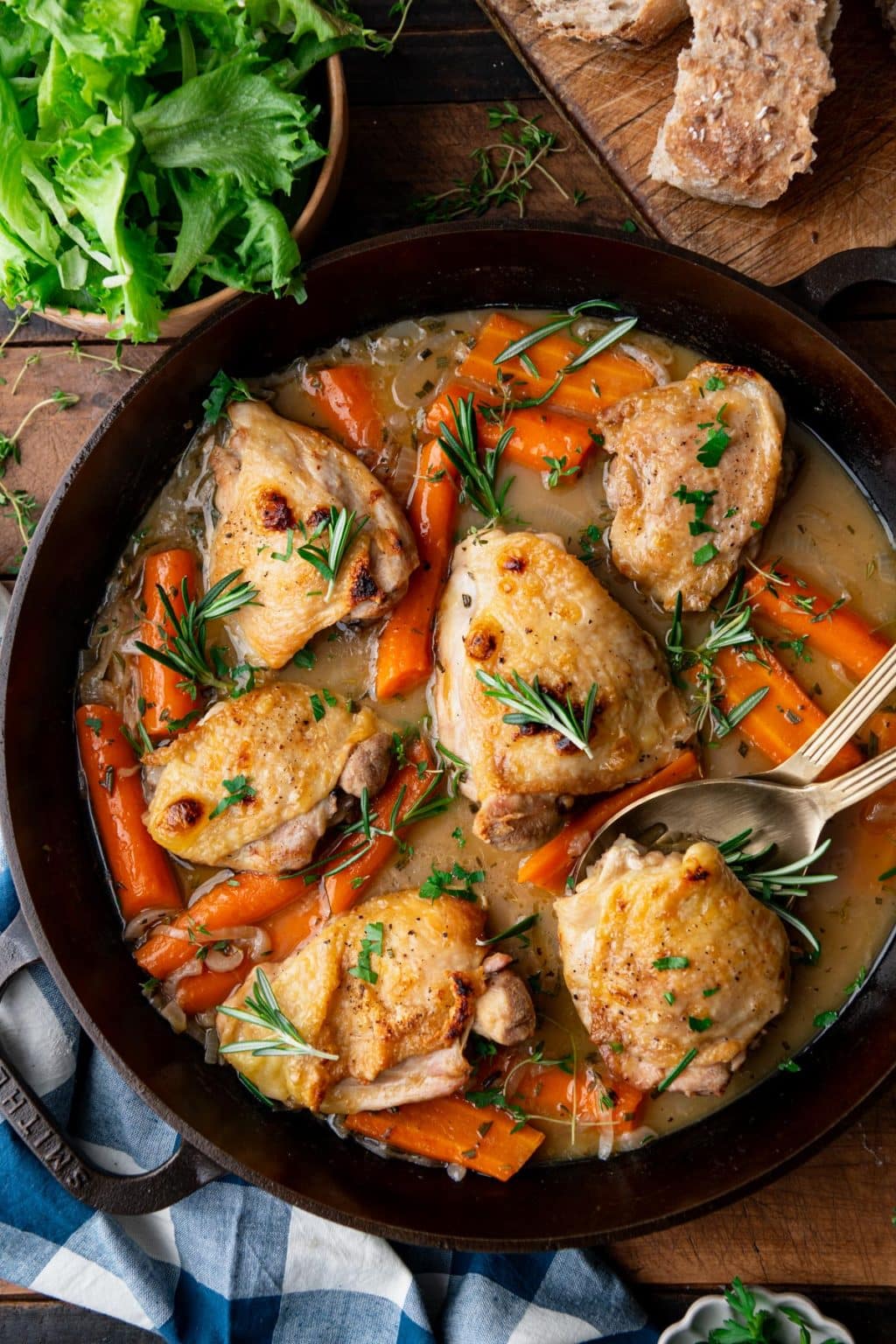 Braised Chicken Thighs with Gravy - The Seasoned Mom