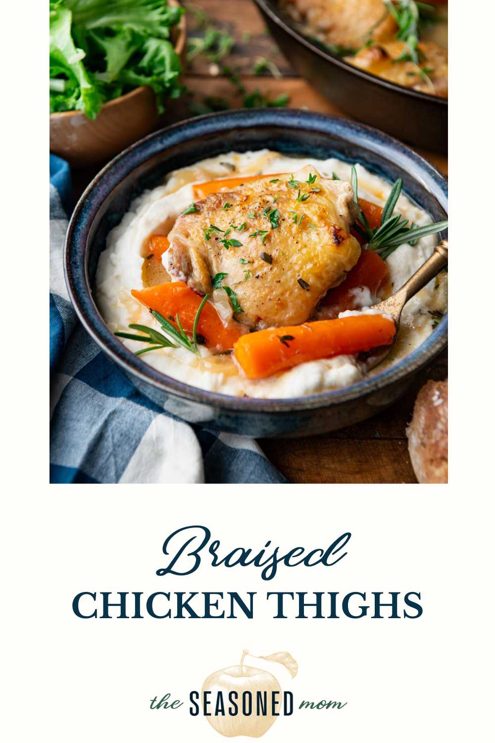Braised Chicken Thighs with Gravy - The Seasoned Mom
