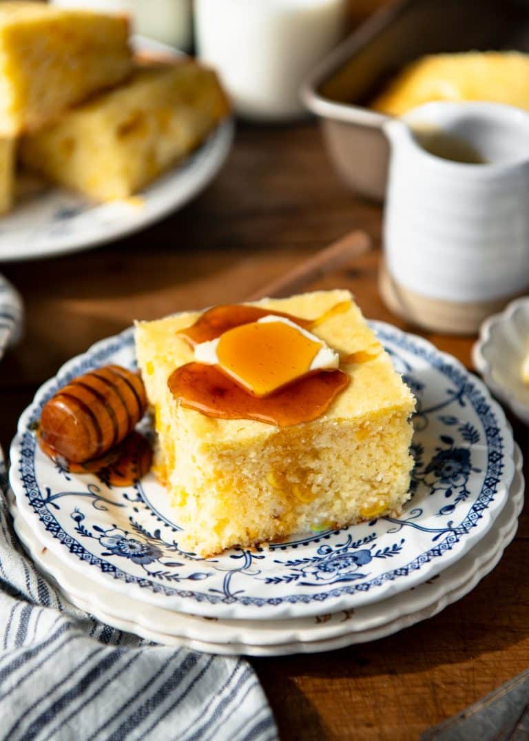 Sweet and Fluffy Cornbread with Corn - The Seasoned Mom