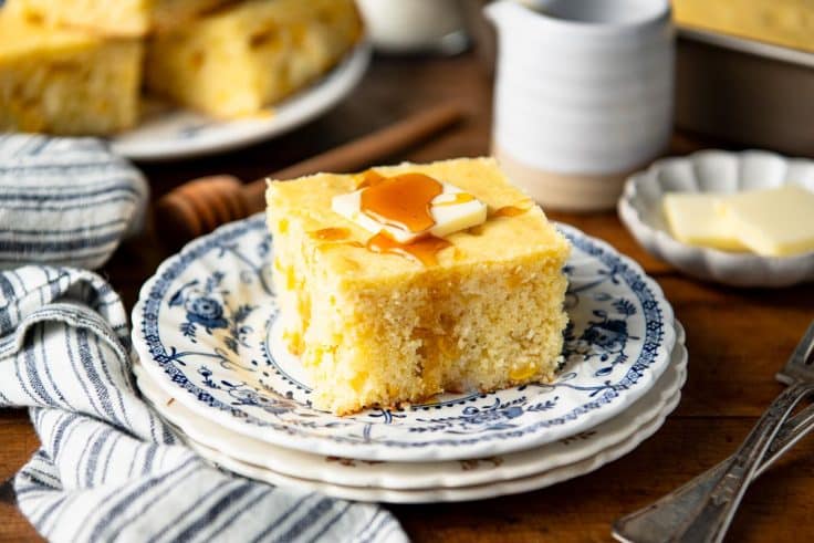 Sweet and Fluffy Cornbread with Corn - The Seasoned Mom