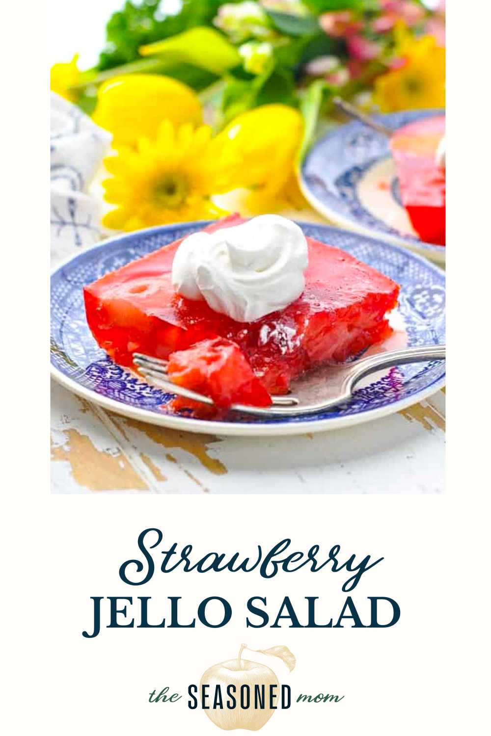 Strawberry Jello Salad - The Seasoned Mom