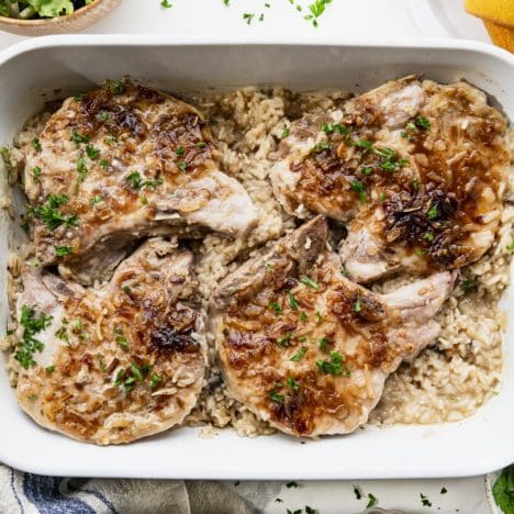 Pork Chop and Rice Casserole (Easy Baked Pork Chops and Rice)