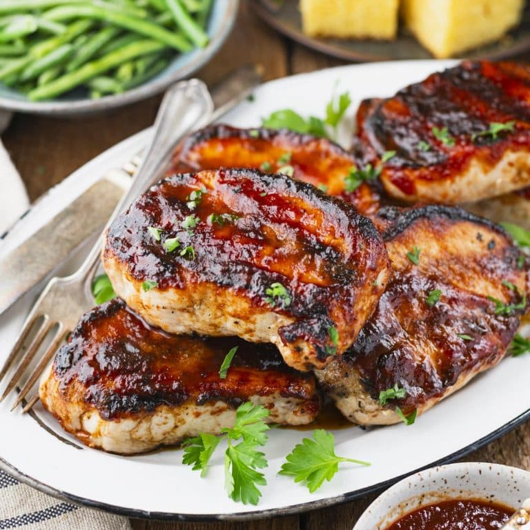 Grilled BBQ Pork Chops - The Seasoned Mom