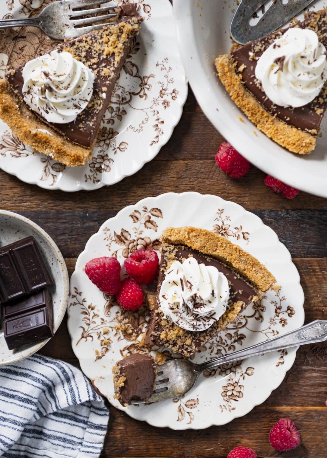 Easy Chocolate Pudding Pie - The Seasoned Mom