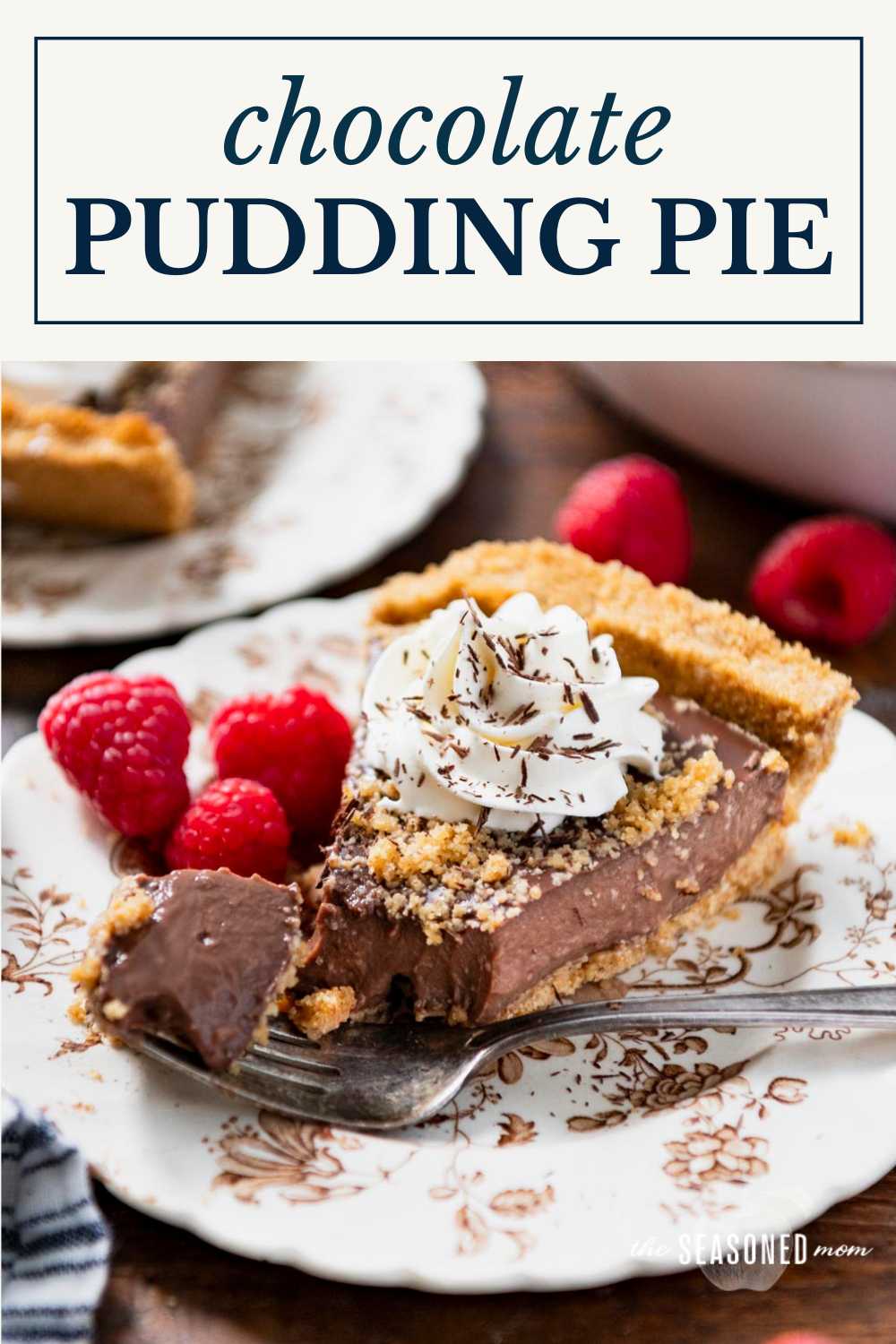 Easy Chocolate Pudding Pie - The Seasoned Mom