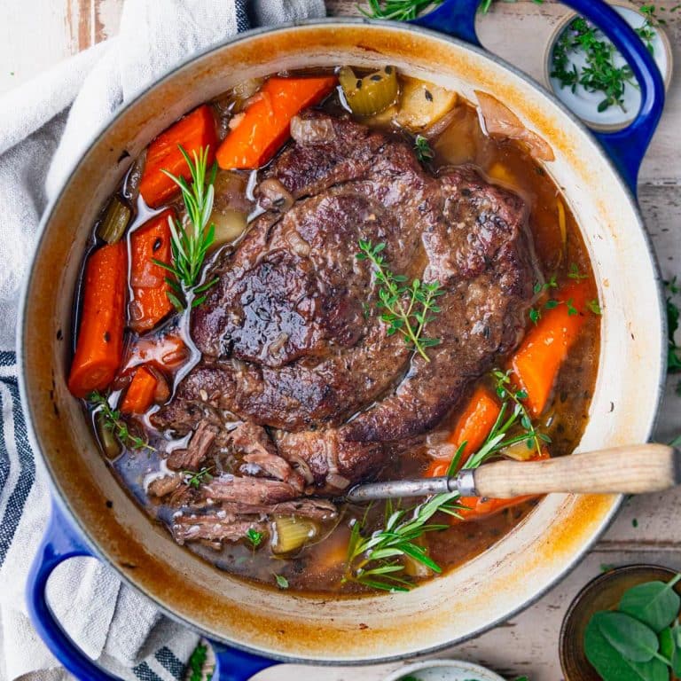 Stovetop Pot Roast and Gravy - The Seasoned Mom