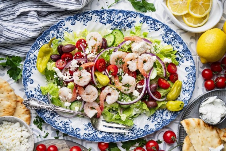 Greek Shrimp Salad - The Seasoned Mom