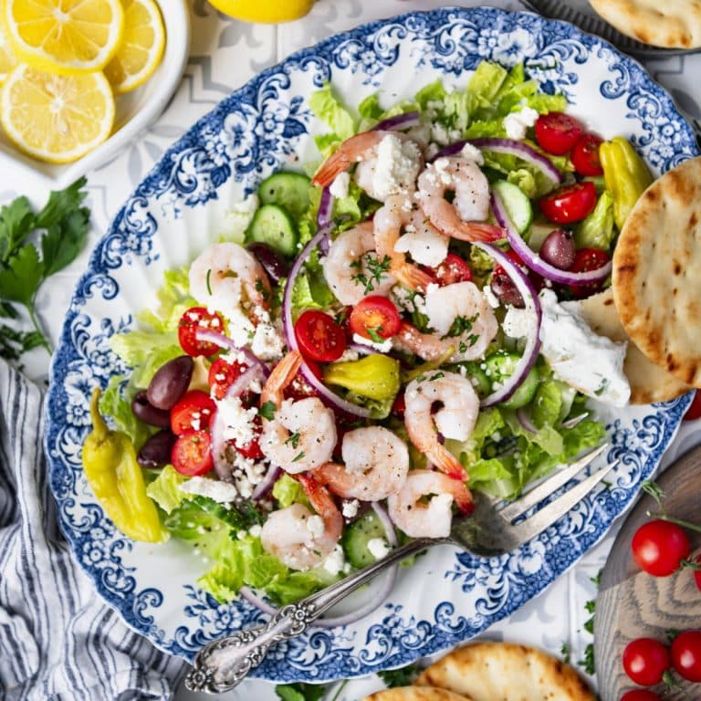 Greek Shrimp Salad - The Seasoned Mom