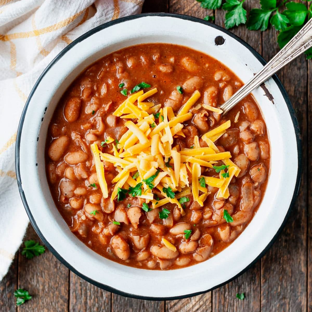 Homemade Ranch Style Beans Recipe -- The Seasoned Mom