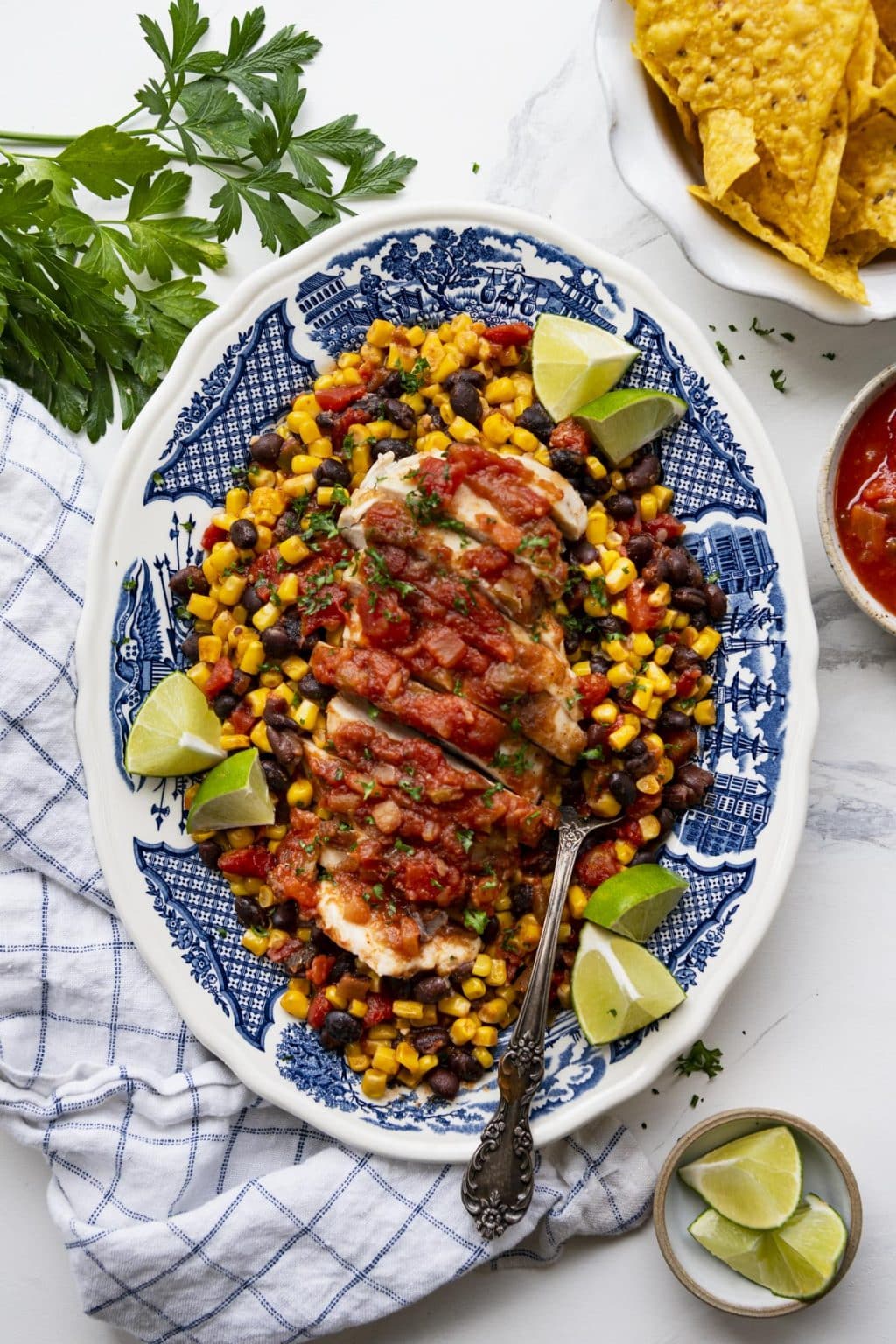 Dump-and-Bake Salsa Chicken - The Seasoned Mom