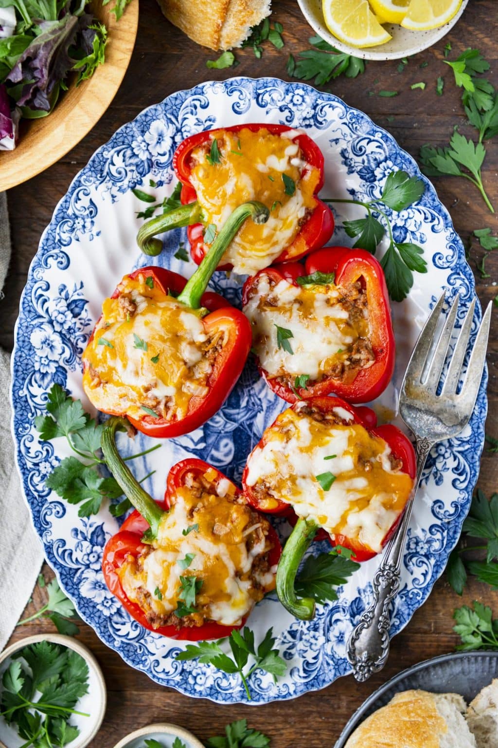 Stuffed Peppers with Rice - The Seasoned Mom