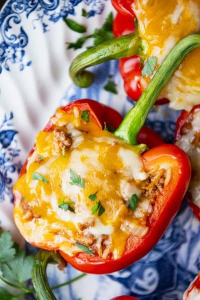 Stuffed Peppers with Rice - The Seasoned Mom