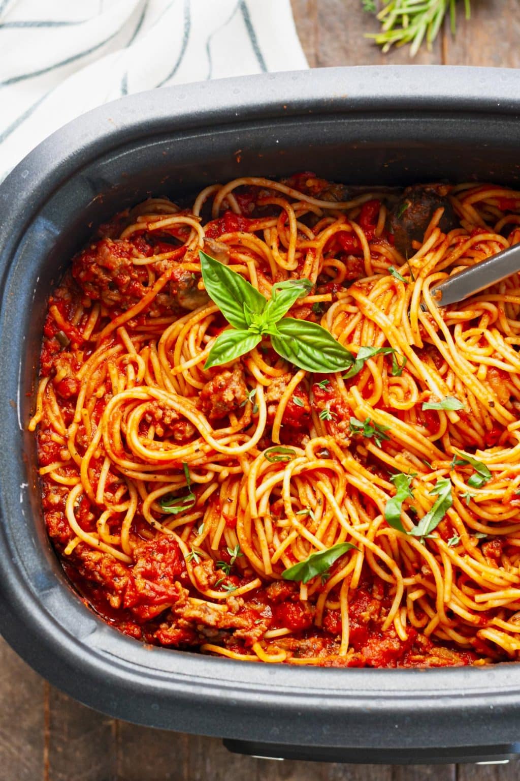 Crock Pot Spaghetti - The Seasoned Mom