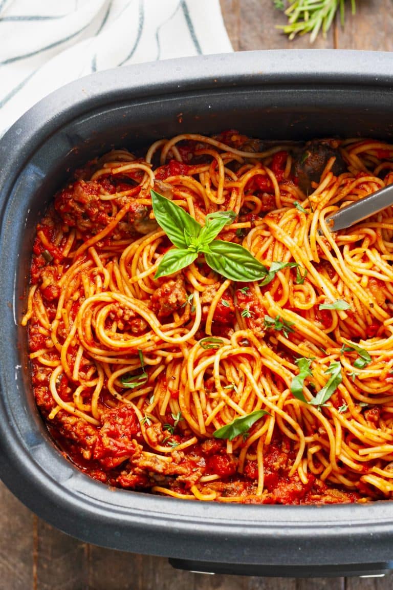 Crock Pot Spaghetti - The Seasoned Mom