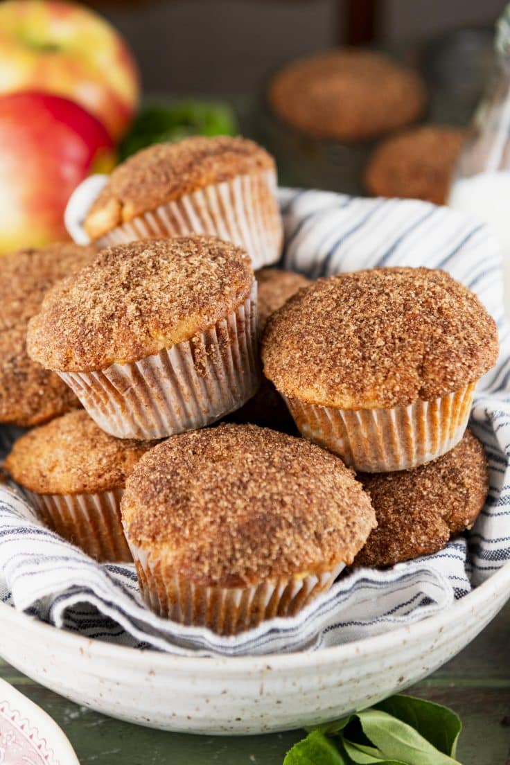 Apple Muffins with Cinnamon Sugar - The Seasoned Mom