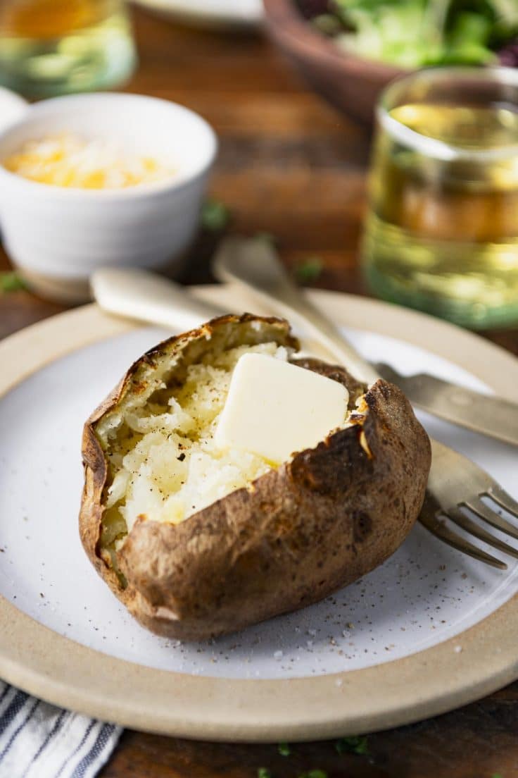 The Perfect Oven Baked Potato! - The Seasoned Mom