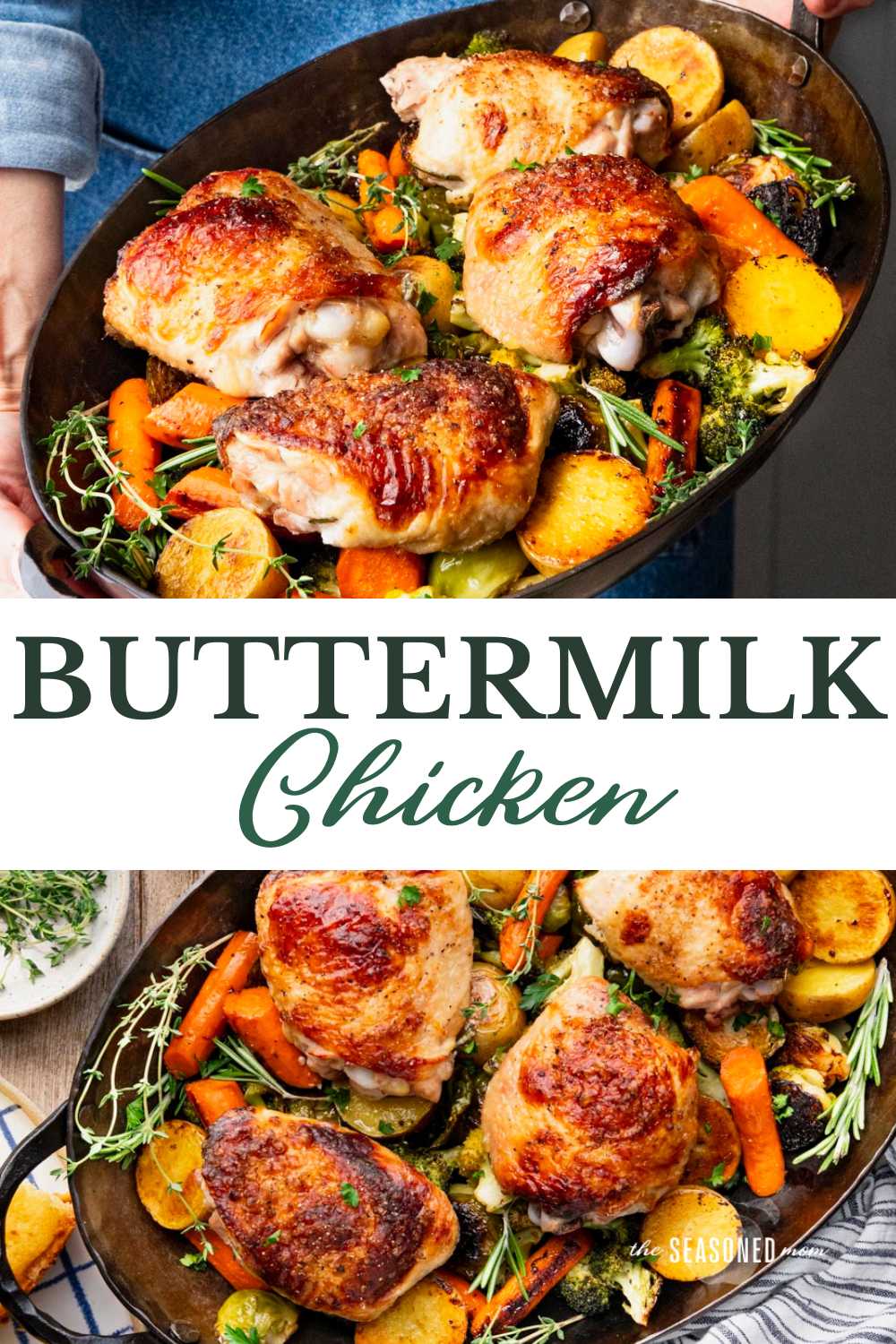 Roasted Buttermilk Chicken - The Seasoned Mom