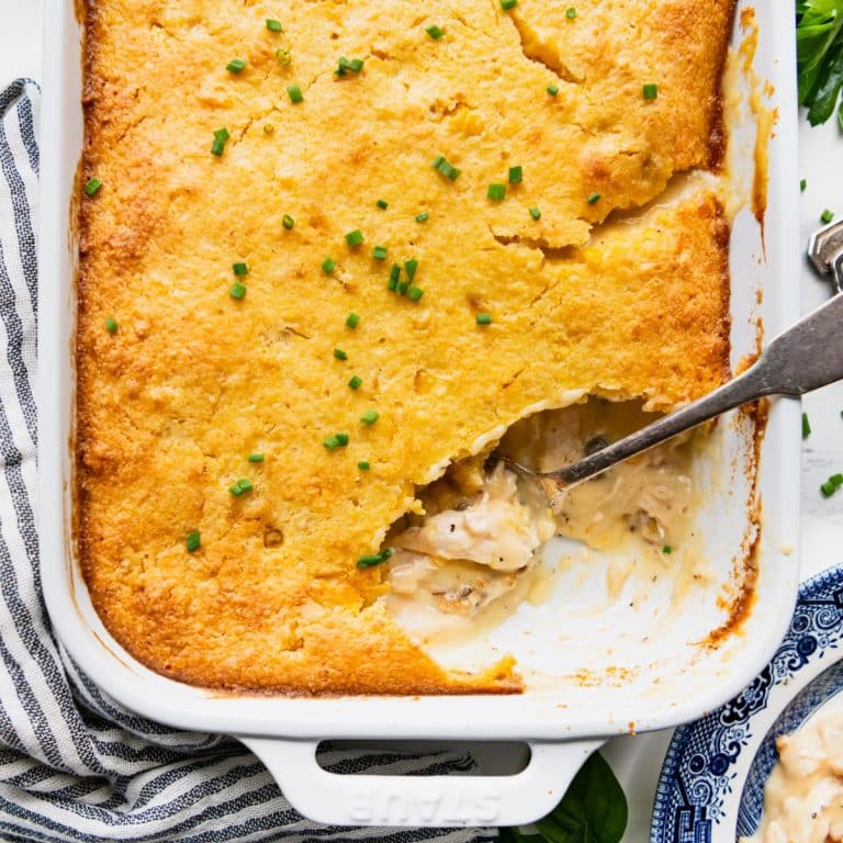 Southern Chicken Cornbread Casserole (With Jiffy Mix) - The Seasoned Mom
