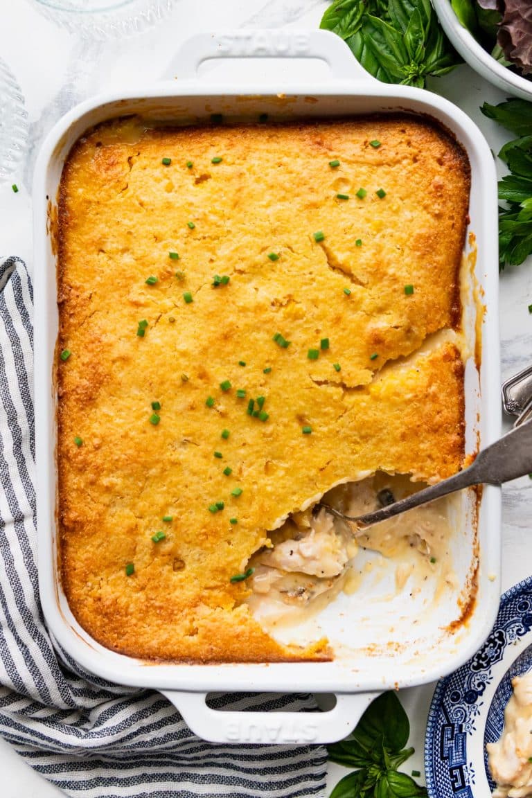 Southern Chicken Cornbread Casserole (With Jiffy Mix) - The Seasoned Mom