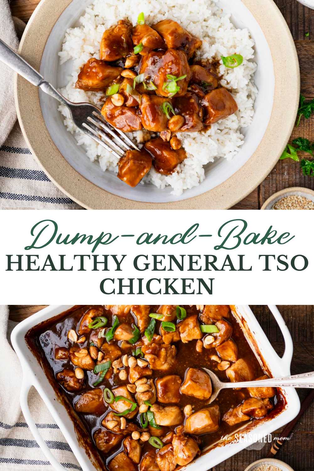 Dump-and-Bake Healthy General Tso Chicken - The Seasoned Mom