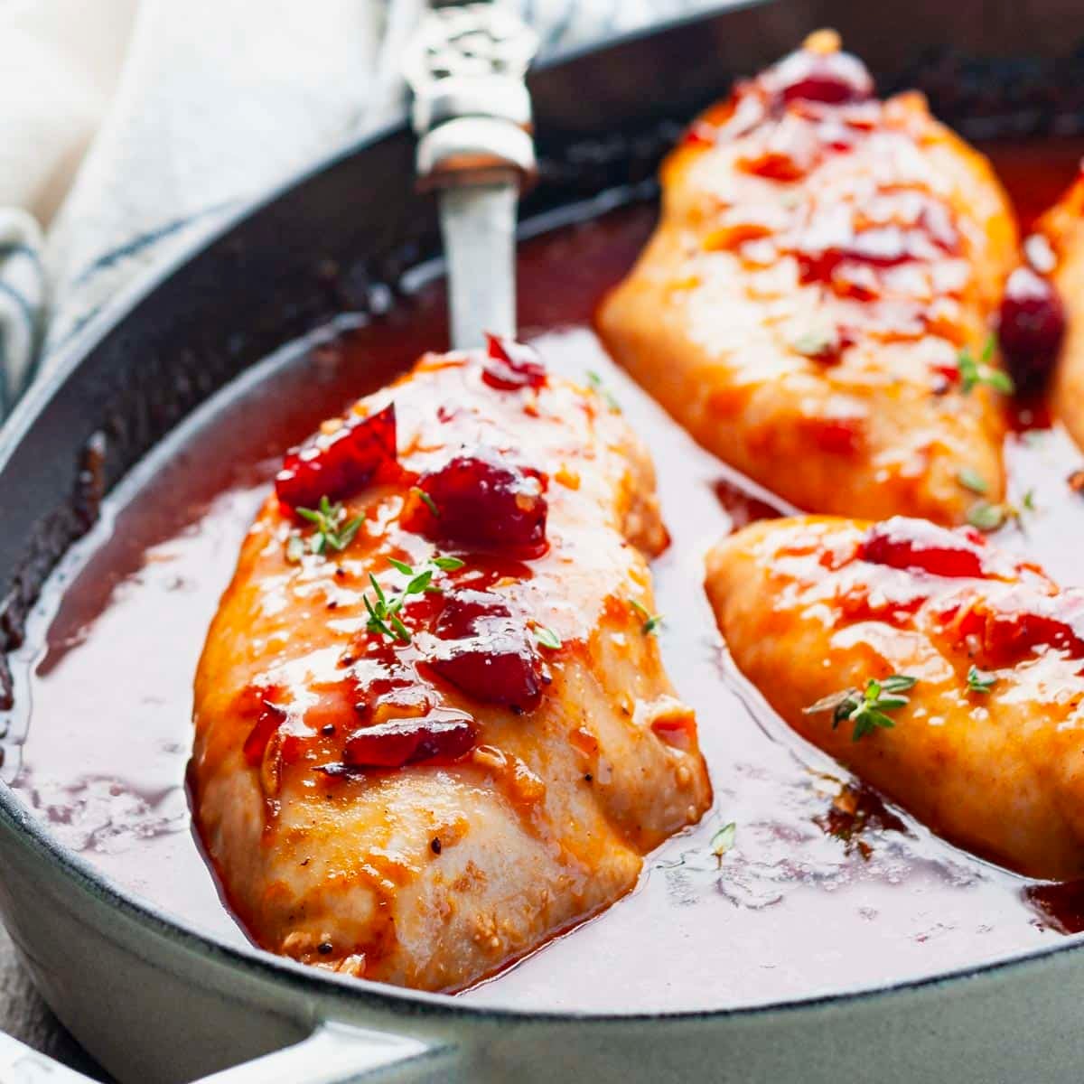 Dump-and-Bake Cranberry Chicken - The Seasoned Mom