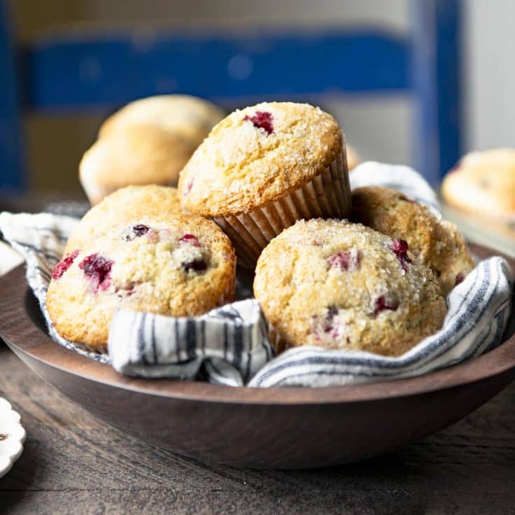 Old-Fashioned Cranberry Muffins - The Seasoned Mom