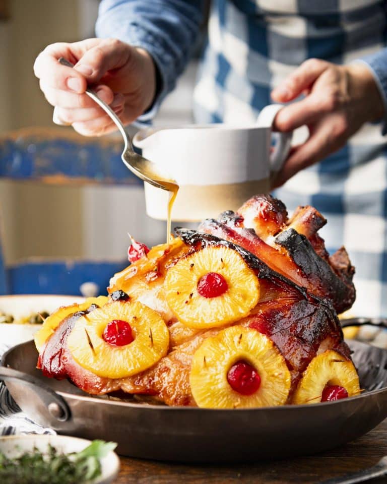 Pineapple Glazed Ham - The Seasoned Mom