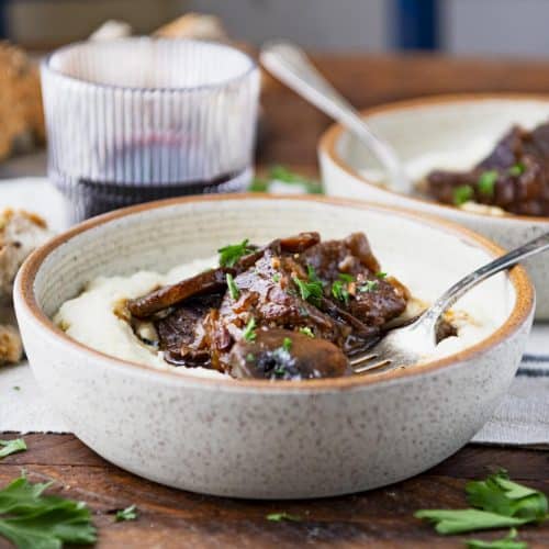 Beef Tips and Gravy {Crock Pot or Oven} - The Seasoned Mom