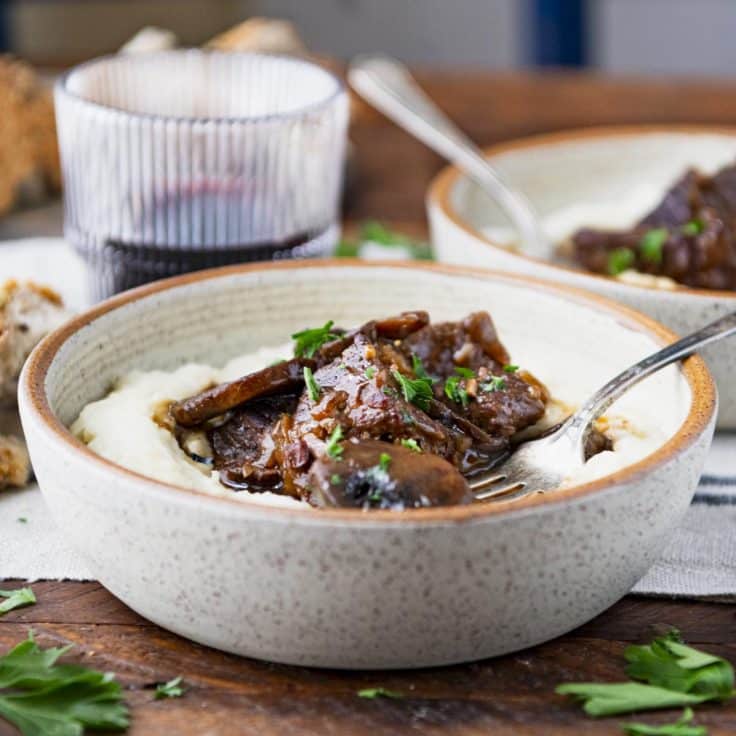 Beef Tips and Gravy {Crock Pot or Oven} - The Seasoned Mom