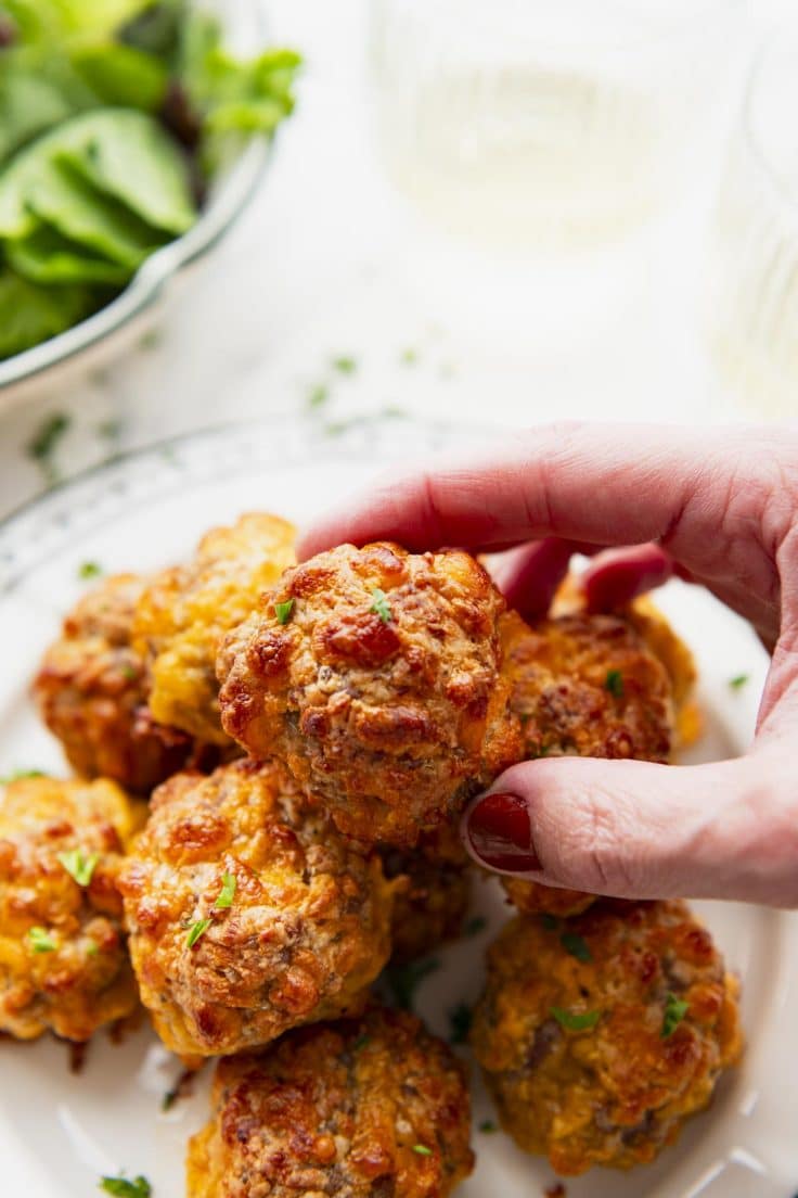 Bisquick Sausage Balls (Just 3 Ingredients!) - The Seasoned Mom