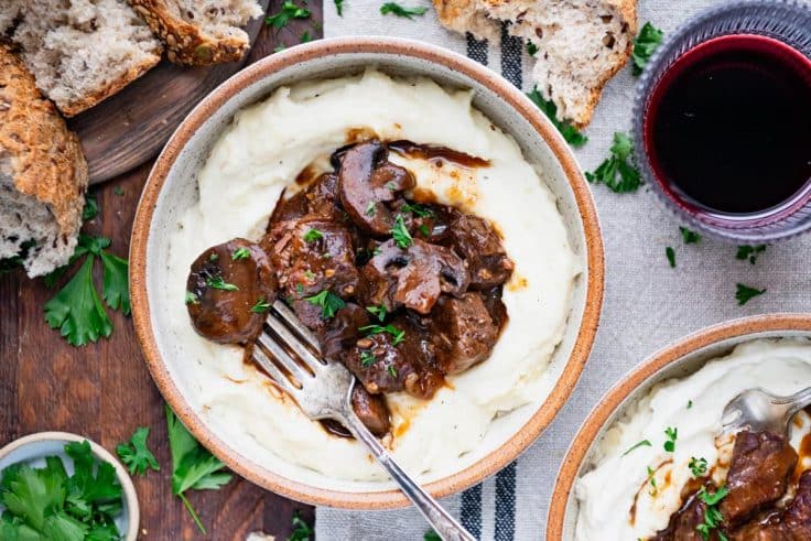 Beef Tips and Gravy (Oven or Crock Pot) - The Seasoned Mom