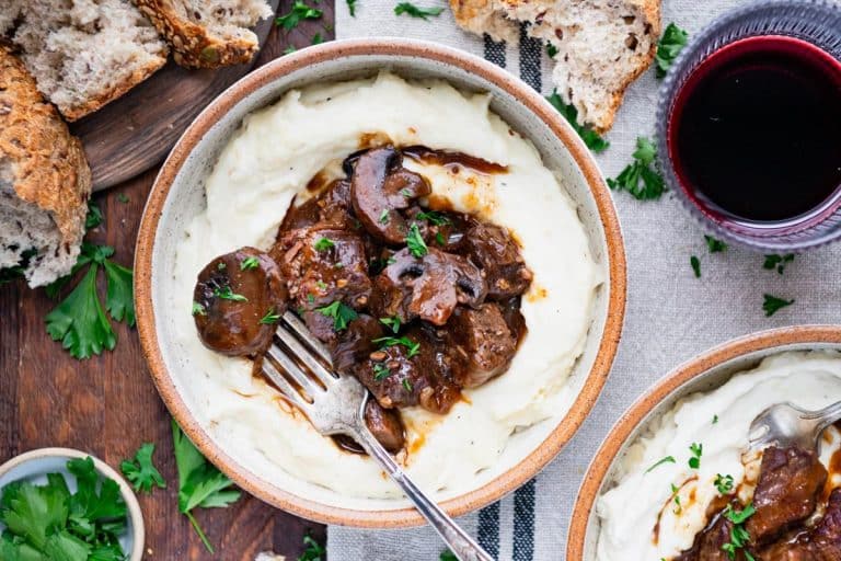 Beef Tips and Gravy (Oven or Crock Pot) - The Seasoned Mom