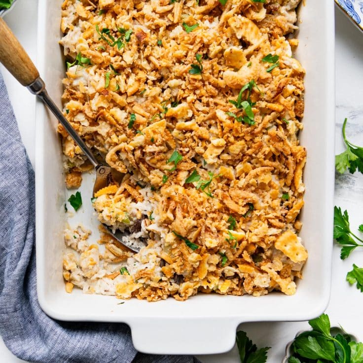 Chicken Mushroom Rice Casserole - The Seasoned Mom