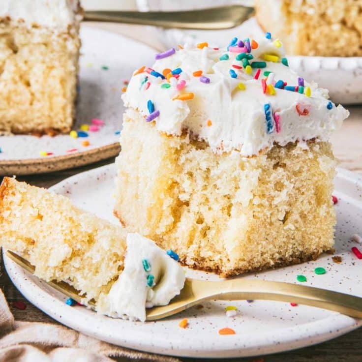 One-Bowl Vanilla Buttermilk Cake - The Seasoned Mom