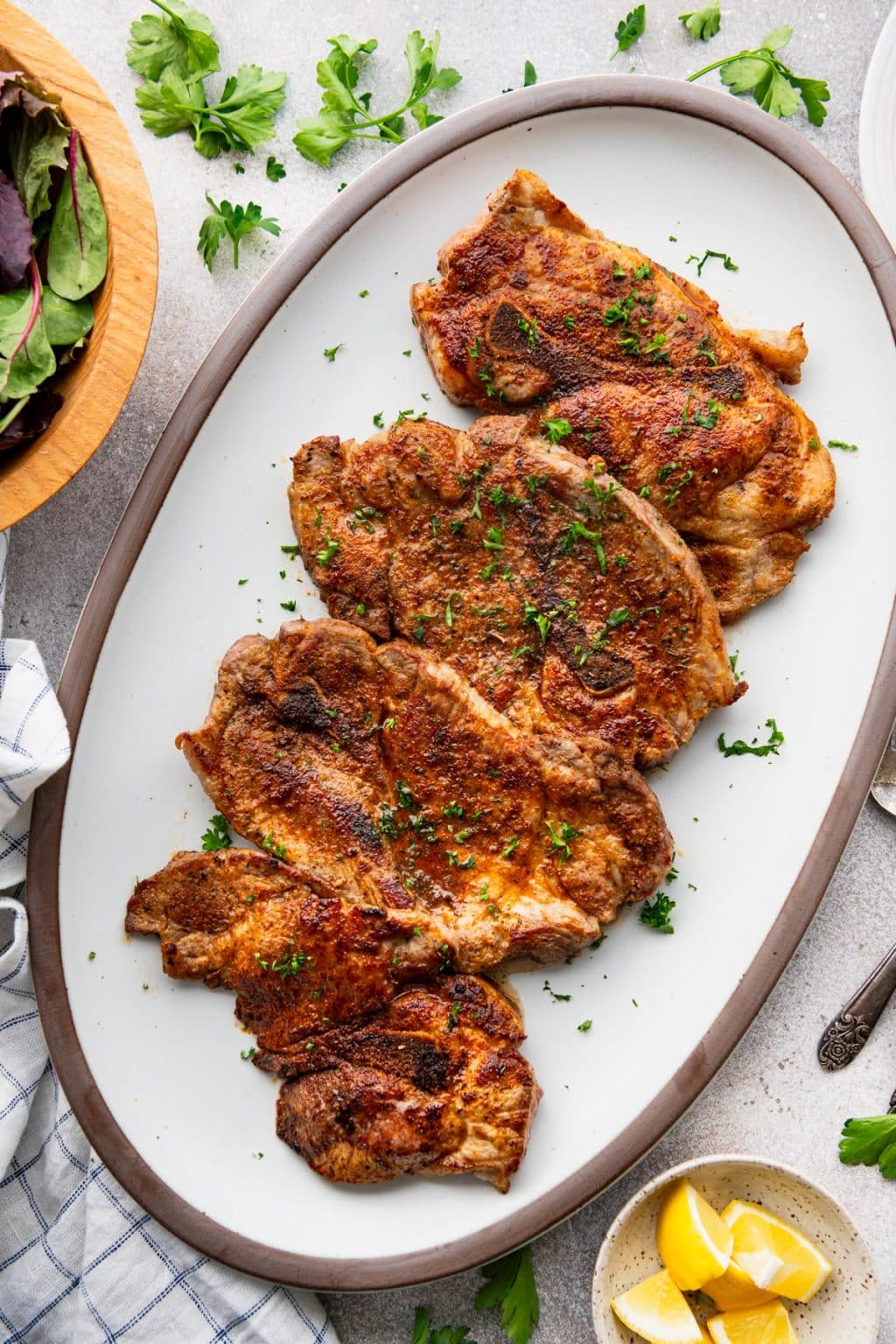 Oven Baked Pork Steaks - The Seasoned Mom